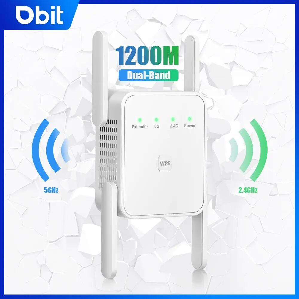 DBIT-WiFi-Extender-AC1200-Wifi-Signal-Repeater-2-4-5GHz-Dual-Band ...