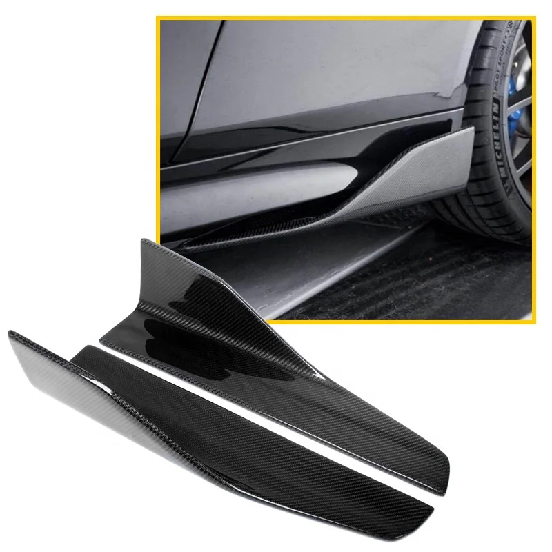 Full-Carbon-Fiber-Universal-Side-Skirts-Splitters-Flaps-Winglets-for ...