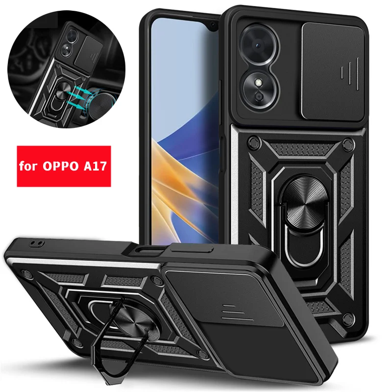 For-Oppo-A17-Case-Shockproof-Armor-Magnetic-Car-Holder-Ring-Phone-Cases ...