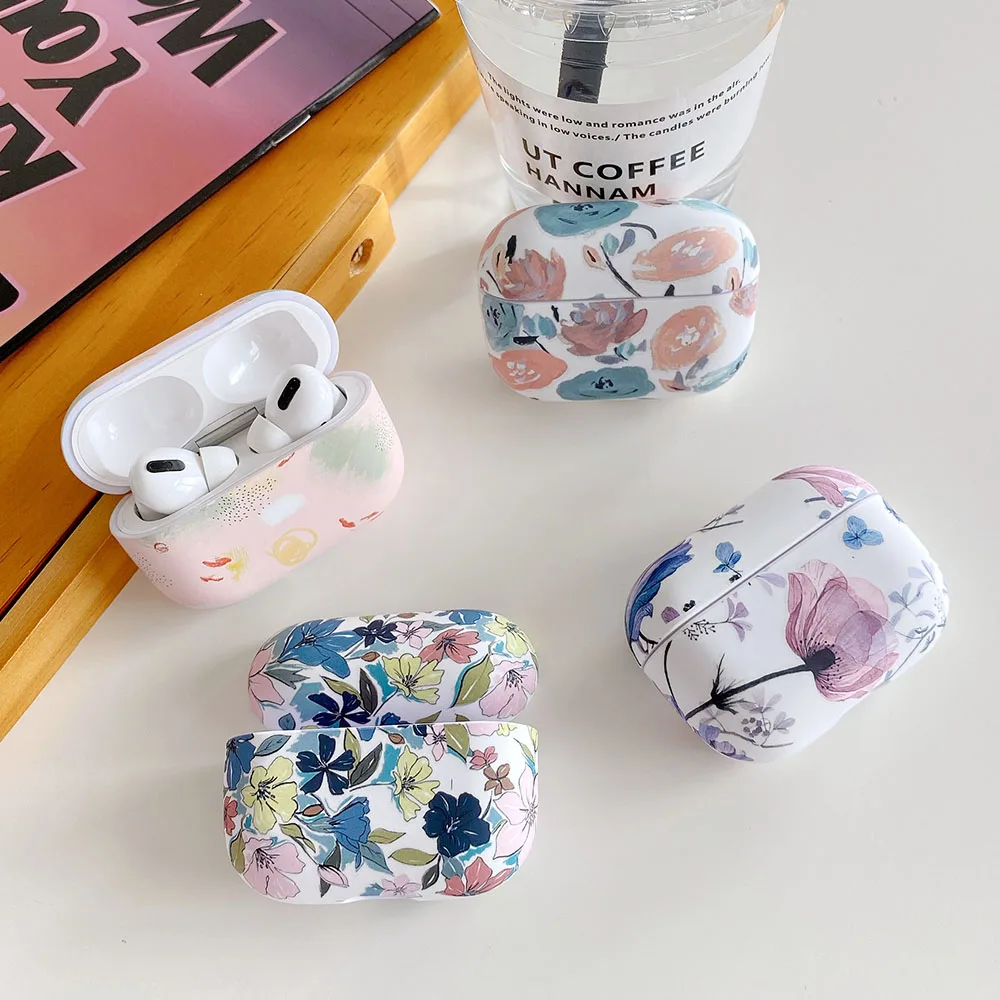 Art-Flower-Earphone-Case-For-Apple-Airpods-2-1-Air-Pods-Cases-Cute ...