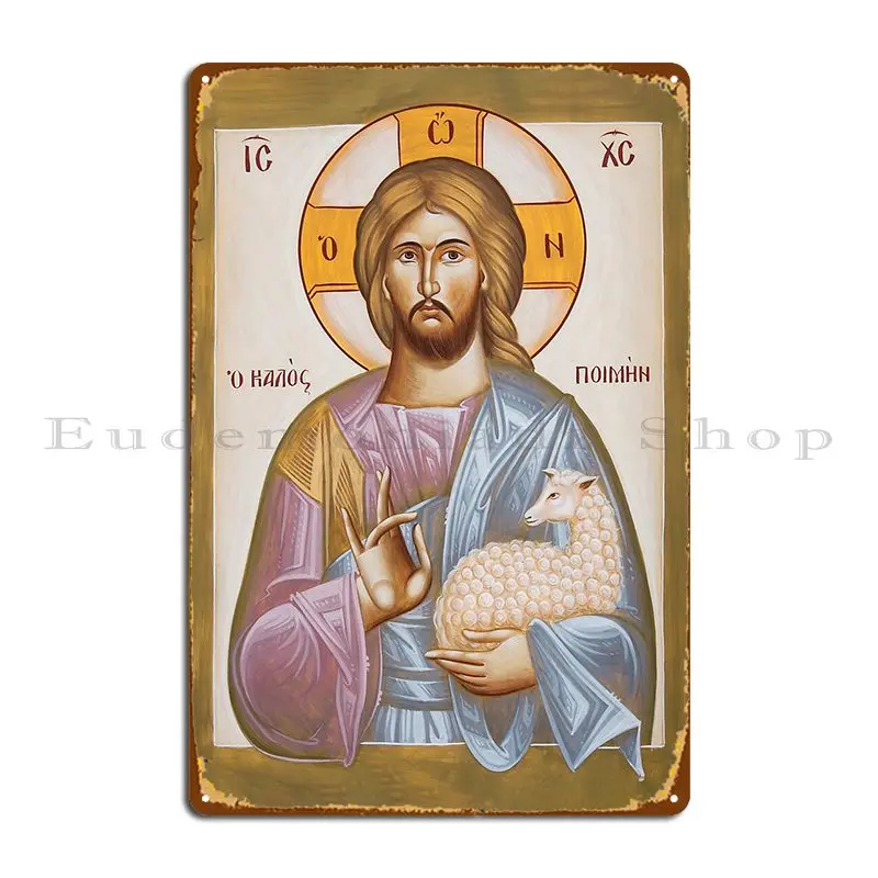 Jesus Christ The Good Shepherd Metal Sign Plaques Wall Decor Design ...