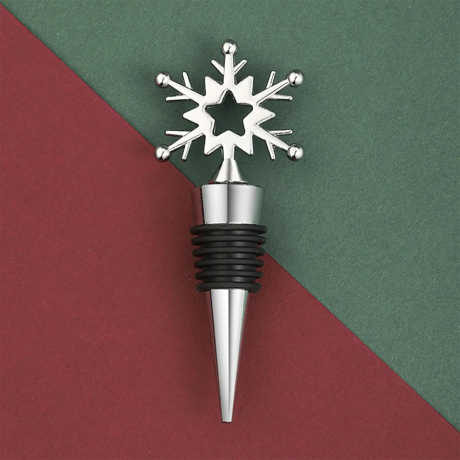 Bottle Stopper Reusable Airtight Christmas Decor Zinc Alloy Snowflake ...