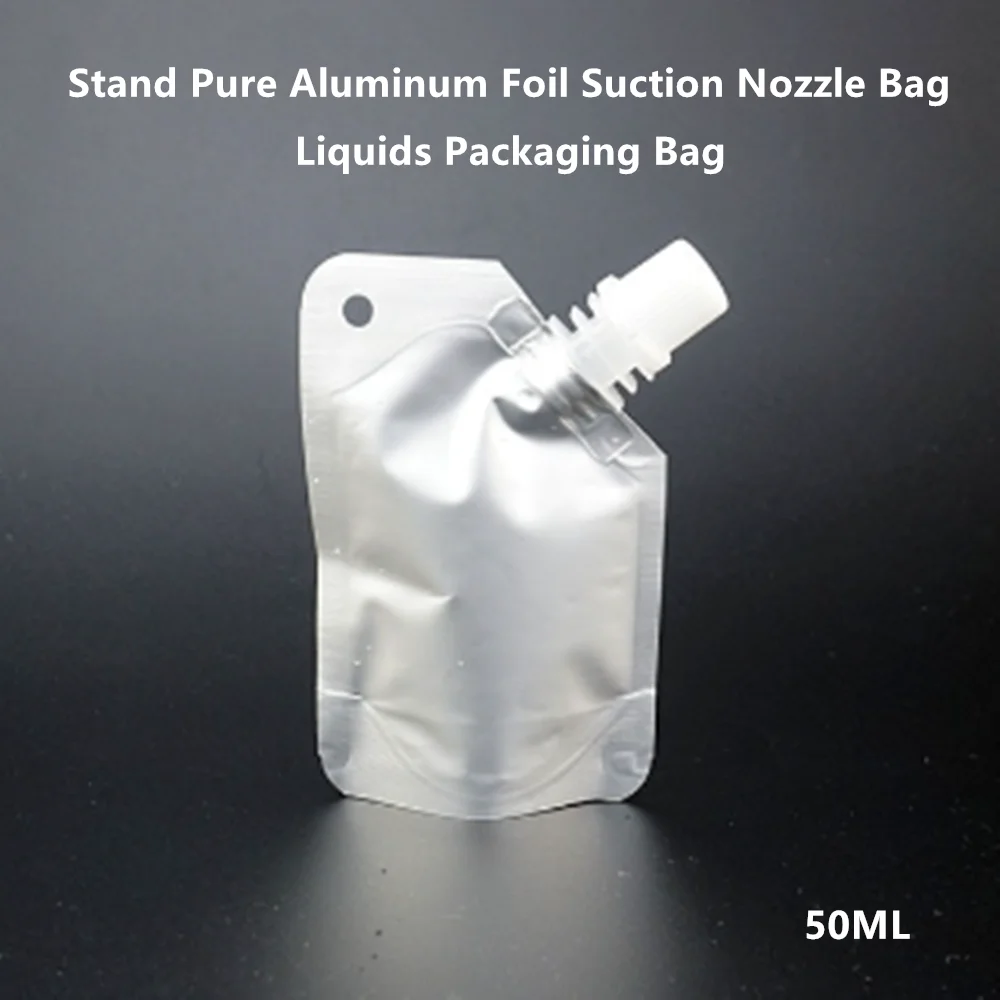20pcs-50ml-Small-Stand-Up-Liquid-Packaging-Bags-Silvery-White-Pure ...