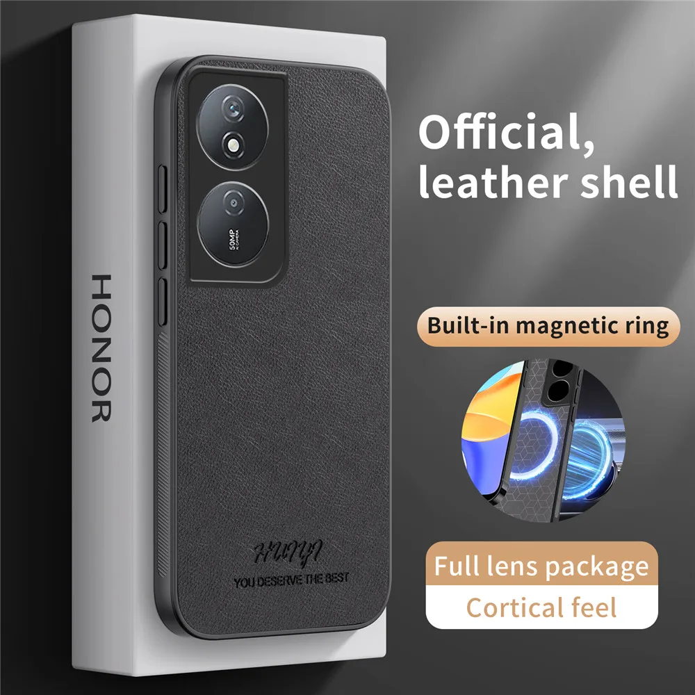 Luxury Business Leather Soft Frame Magnetic Cover For Honor X7B ...