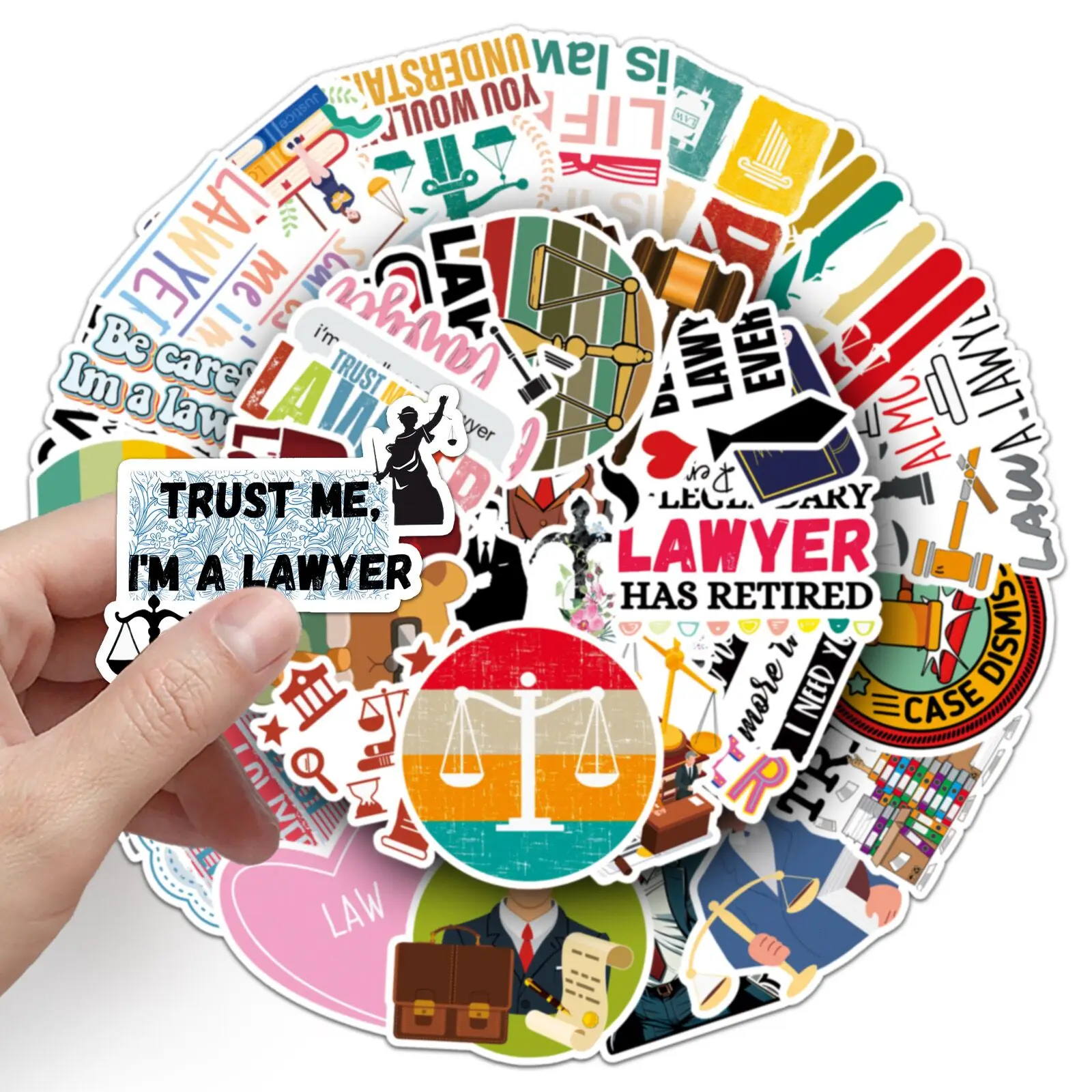 10-50PCS-Professional-Court-Fairness-and-Justice-Lawyer-Stickers-For ...