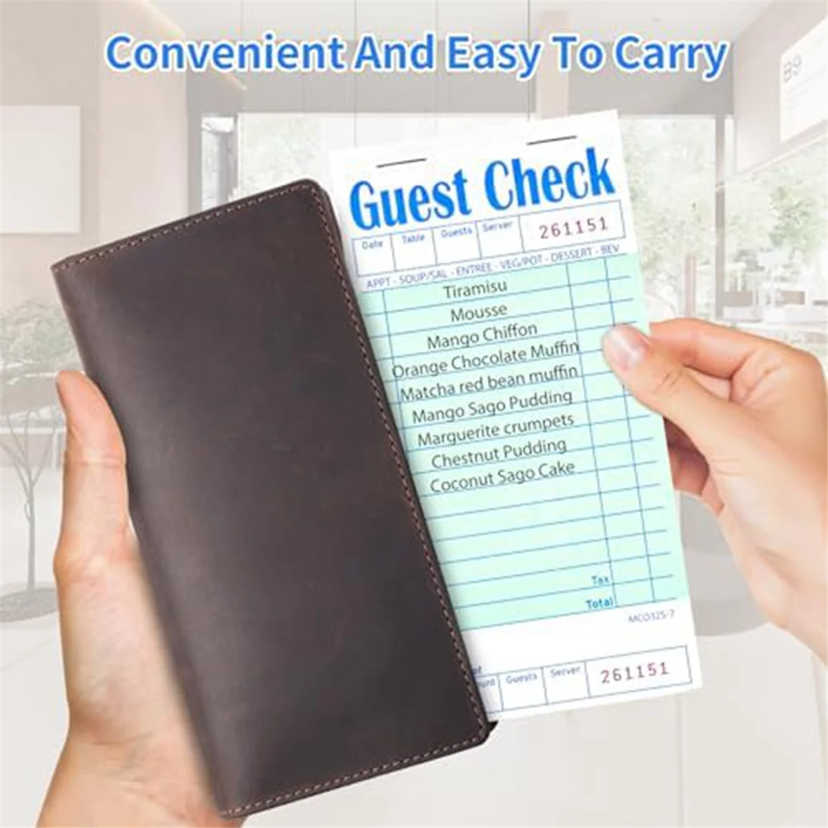 A75K 5 Pack Guest Check Books, Server Note Pads for Restaurant, Green ...