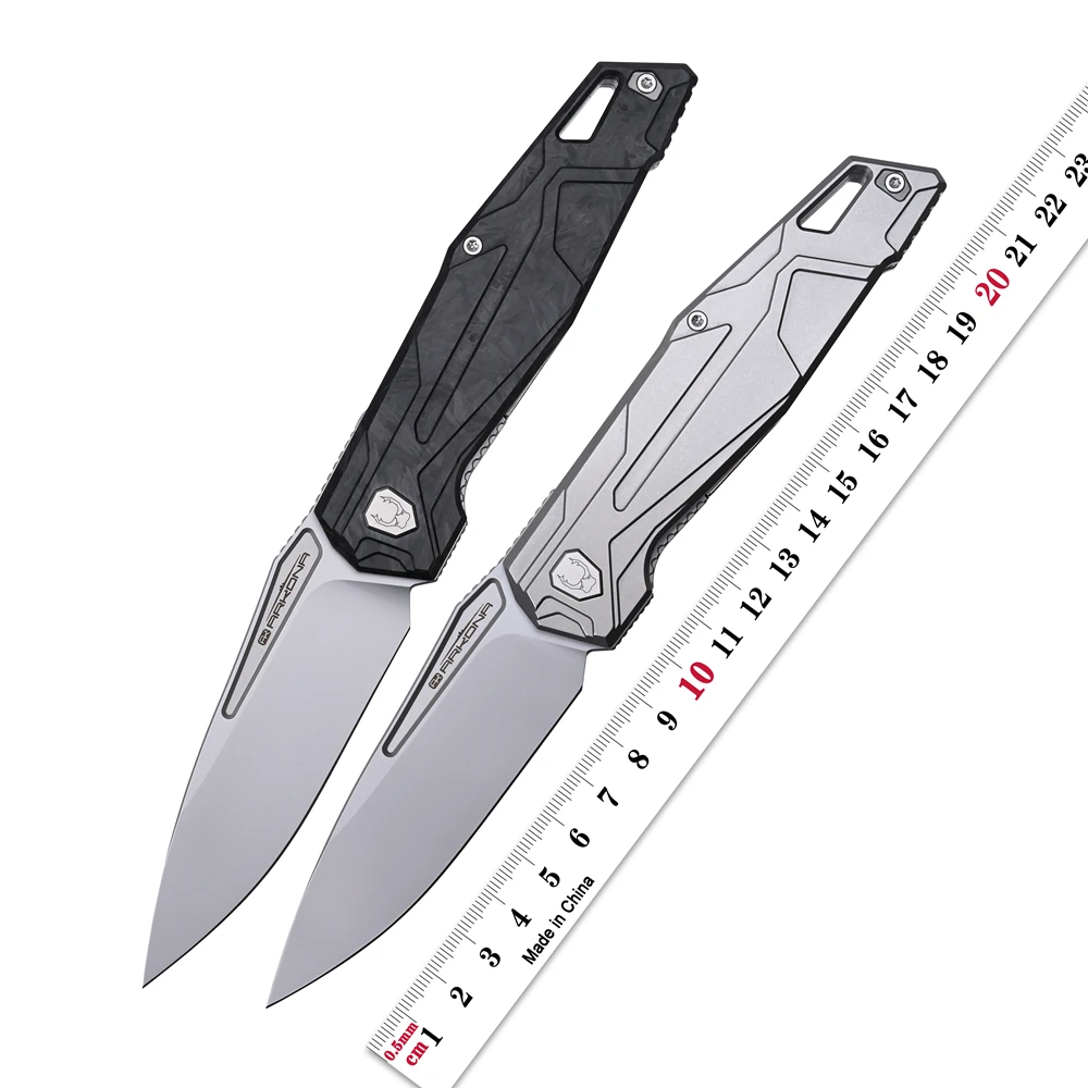 ARKONA-Buran-Folding-Knife-Titanium-CF-Handle-M390-Blade-Outdoor ...
