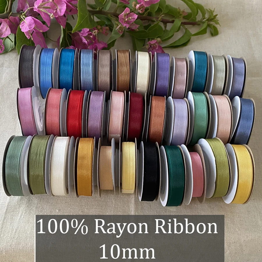 10mm 100% Rayon Ribbon Soft Excellent Vintage French Ribbons for ...
