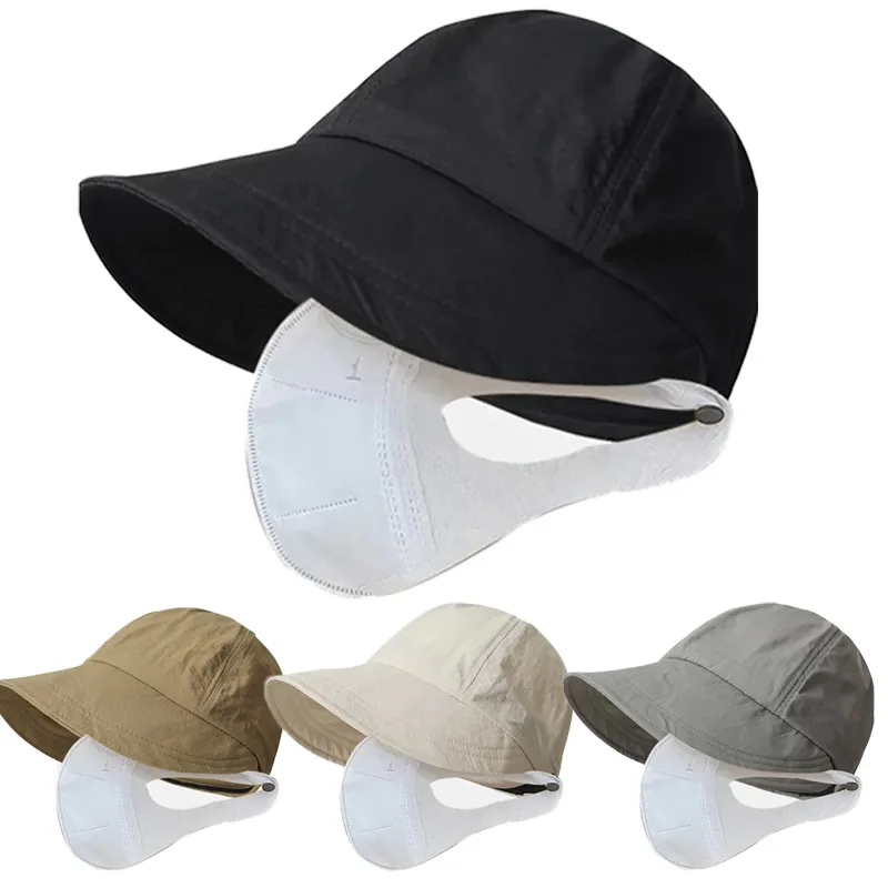 Foldable-Wide-Brim-Summer-Sunhat-Drawstring-Adjustable-Caps-for-Men ...
