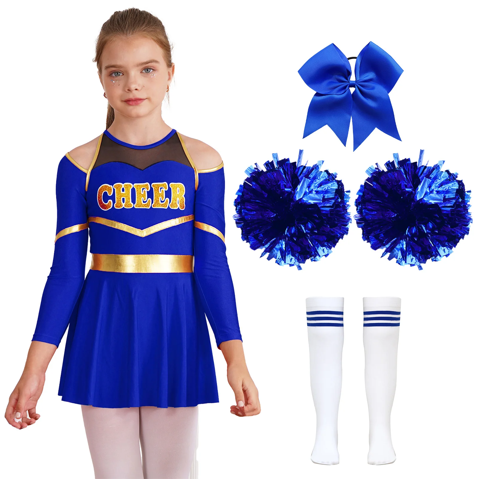 Costume-de-cosplay-de-pom-pom-girl-pour-enfants-robe-de-pom-pom-girl-d ...