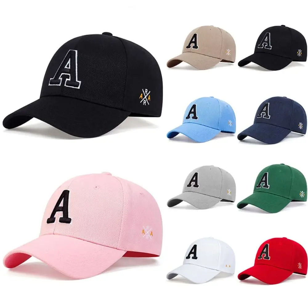 Unisex Letter A Embroidery Adjustable Trucker Baseball Hat Spring ...