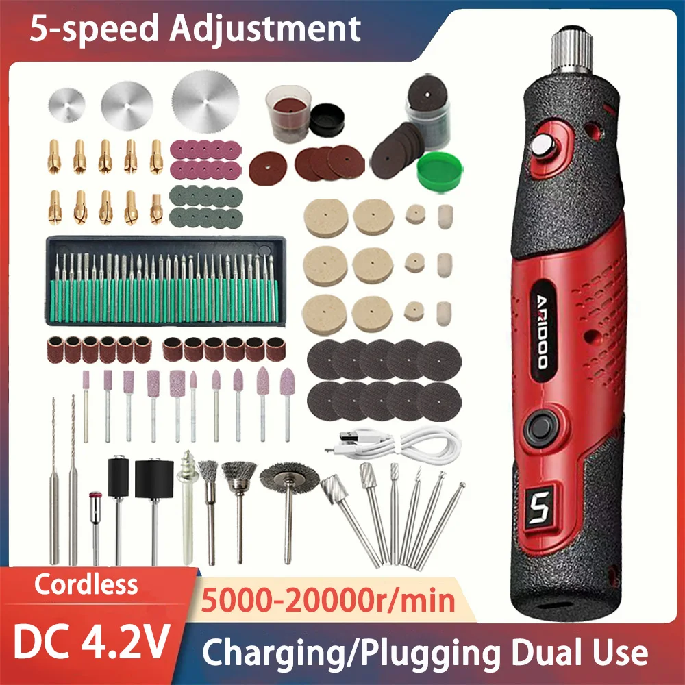 Taladro-Inal-mbrico-de-4-2-V-5000-20000r-Mini-herramienta-rotativa-de ...