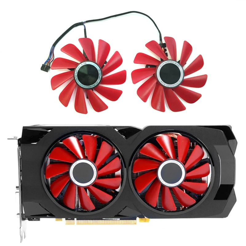 Novo-1-lote-85mm-4pin-FD10U12S9-C-RX-570-RS-RX-580-RS-gpu-ventilador ...