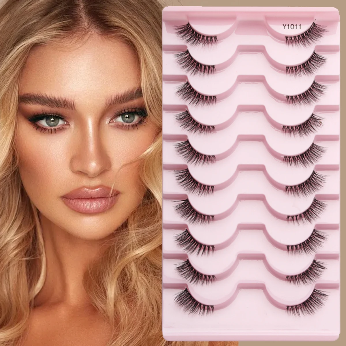 YSDO 3/10 Pairs Wispy Half Lashes Fluffy False Eyelashes Strip Soft ...
