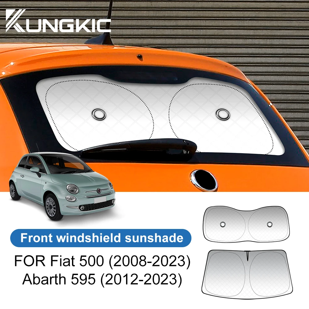 Car-Front-Rear-Sunshade-Windshield-For-Fiat-500-2008-2023-For-Abarth ...