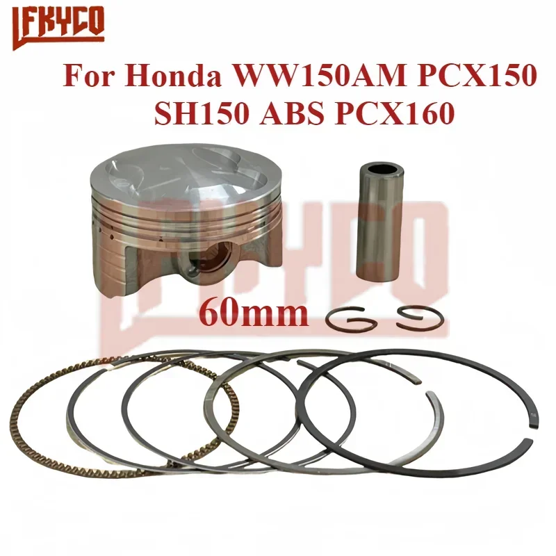 오토바이 피스톤 링 키트, 혼다 WW150AM PCX150 SH150 ABS PCX160 PCX Vario160cc 핀 ...