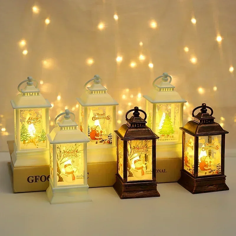 Portable Oil Lamp Christmas LED Night Lights Battery Powered Home ...