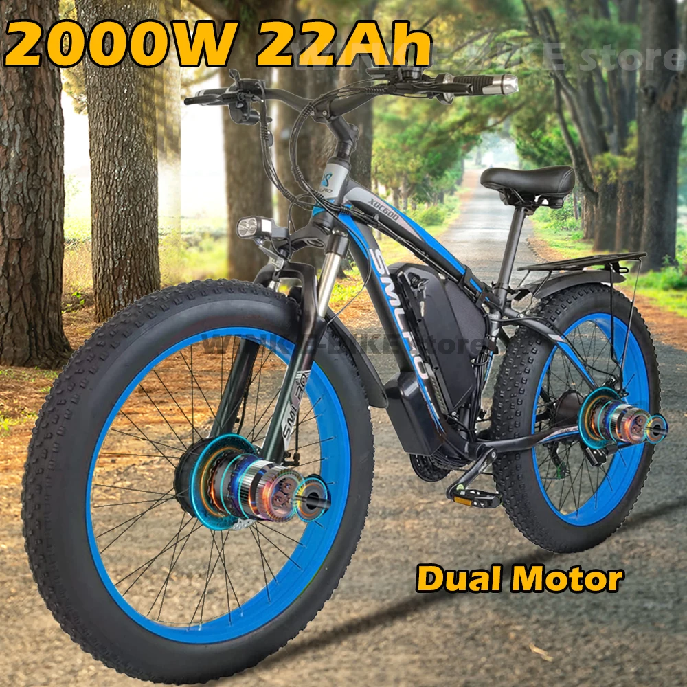 Electric-Bicycle-for-Men-2000W-Motor-26-Inch-Fat-Tire-Mountain-E-Bike ...