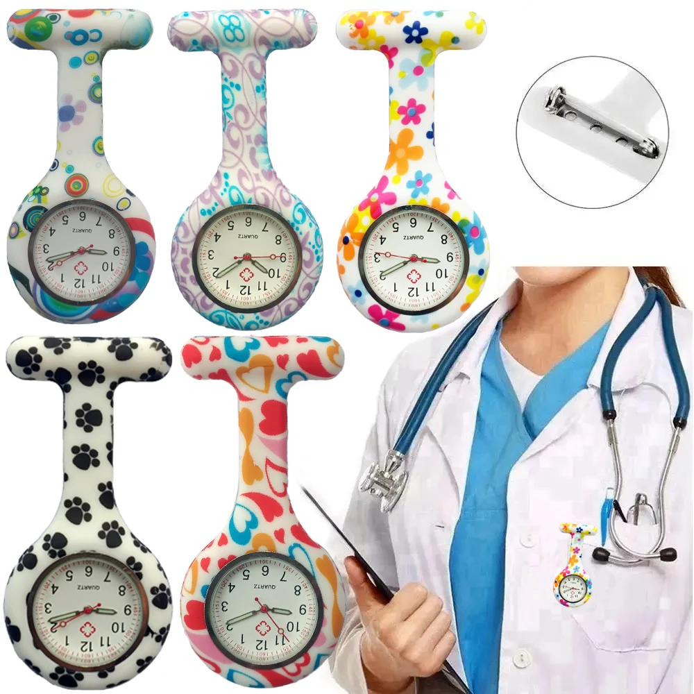 5pc-lot-Nurse-Silicone-Fob-Watches-Hospital-Medical-Brooch-Pin-gift ...