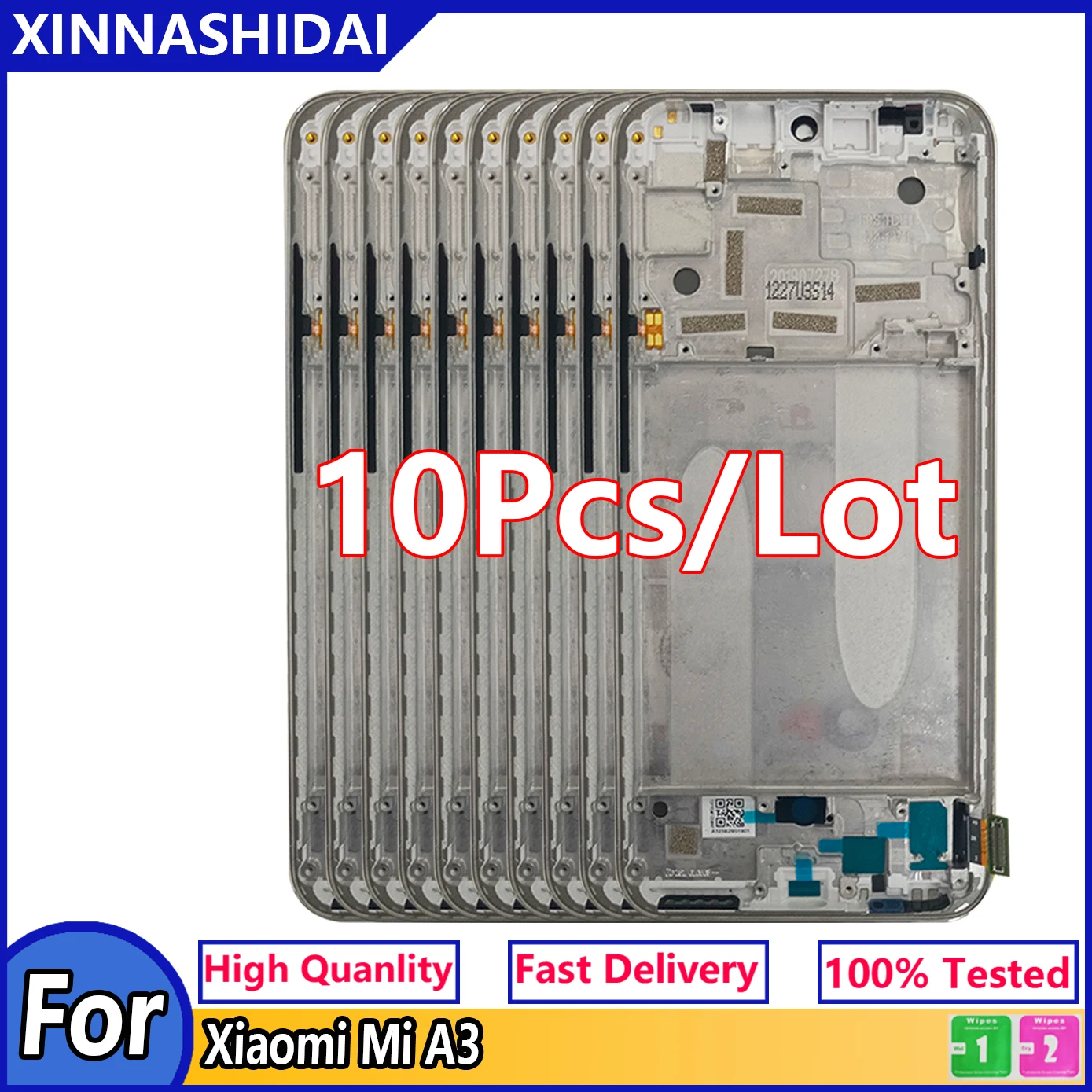 10 pçs/lote novo super amoled para xiaomi mi a3 display lcd tela de ...