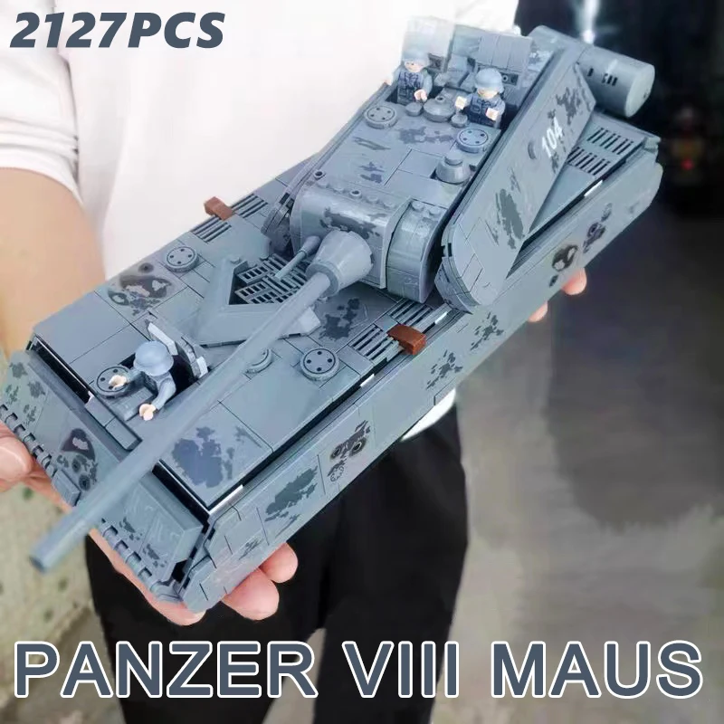 German Panzer VIII Maus Tank MOC Building Blocks Military Mouse Type ...
