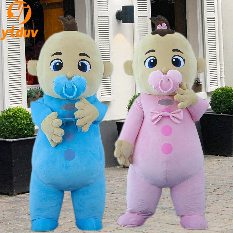 Party New Giant Baby Inflatable Costume Funny Blue Boy Mascot Costume ...