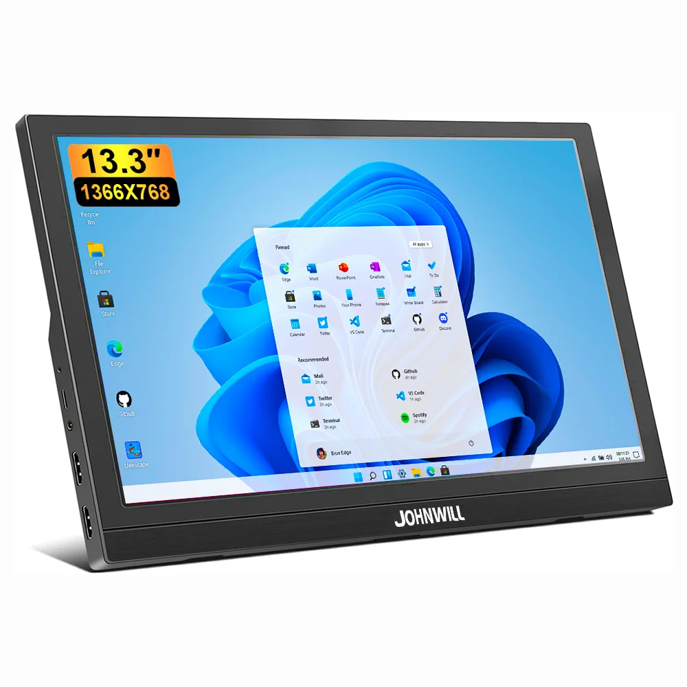 13-3-Inch-Protable-Monitor-1366X768-LCD-Screen-Built-in-Speaker-Laptop ...