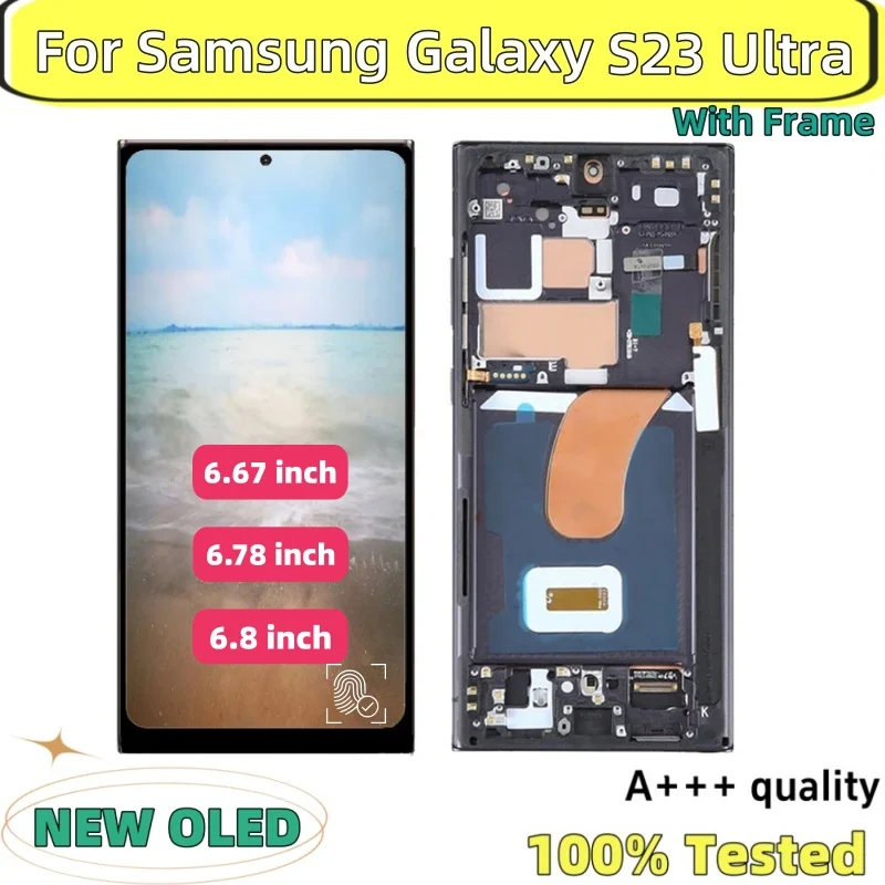 Frontal NEW OLED Display For Samsung Galaxy 5G S23 Ultra SM-S918 S918B ...