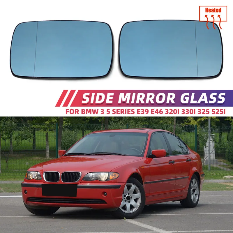 Replacement-for-BMW-E46-Blue-Left-Right-Side-Car-Glass-Heated-Rearview ...