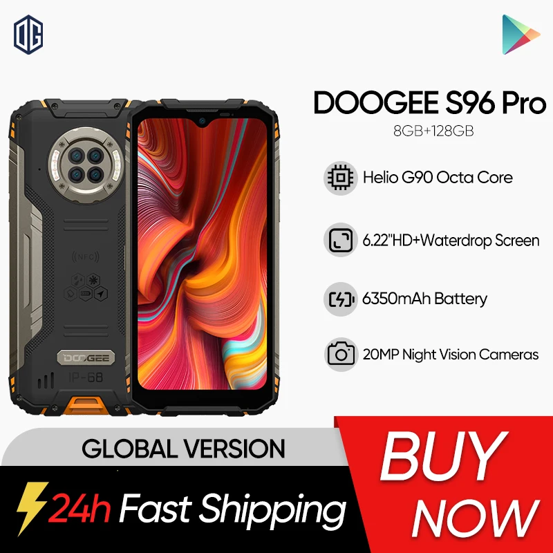 Versão Global DOOGEE S96 Pro Telefone Robusto 20MP Câmera de Visão ...