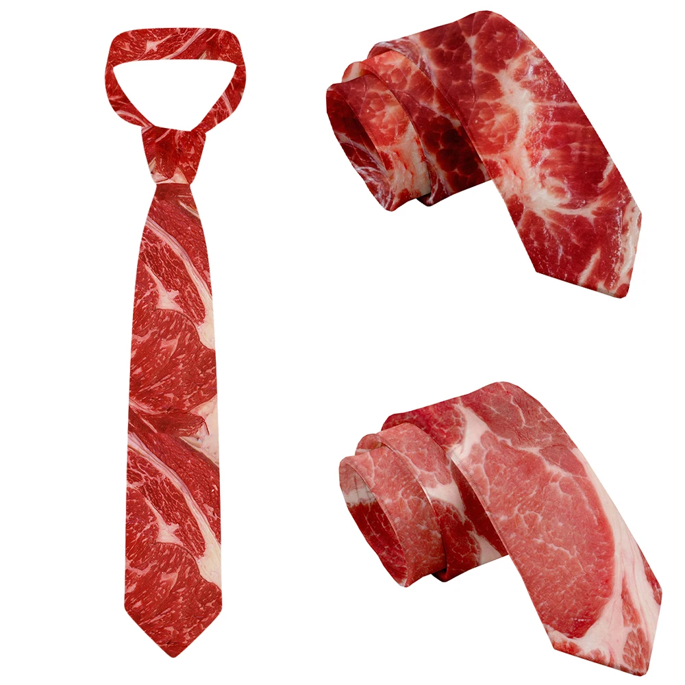 Hot-selling-new-fashion-food-tie-men-s-3D-printing-pork-belly-pattern ...