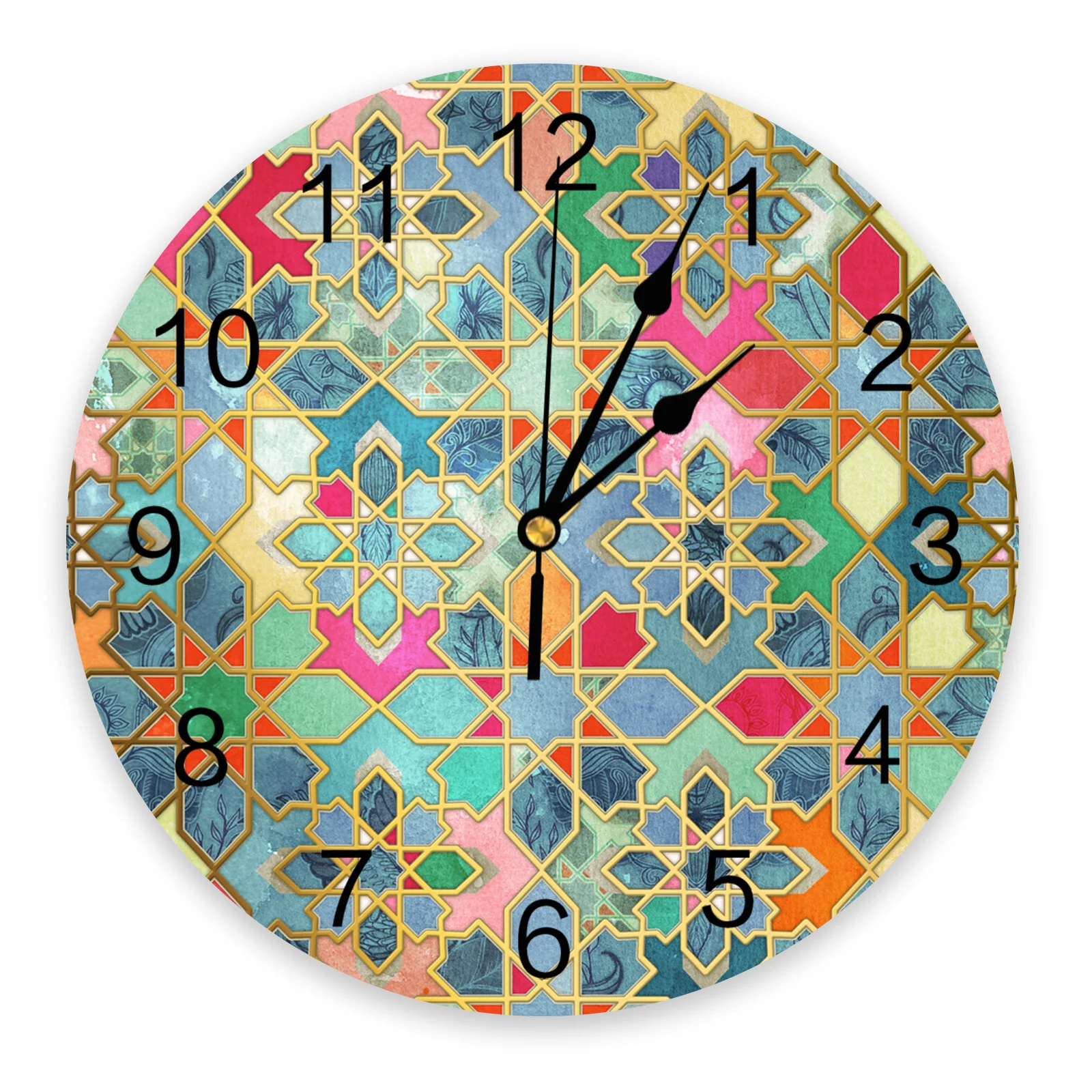 Colorful-Moroccan-Wall-Clock-Modern-Design-Living-Room-Decoration-Clock ...