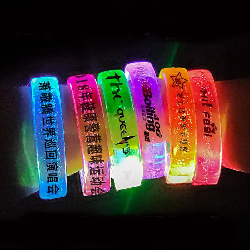 Personalized-Customized-Glow-Wristband-Luminous-Bracelet-LED-Light-Up ...