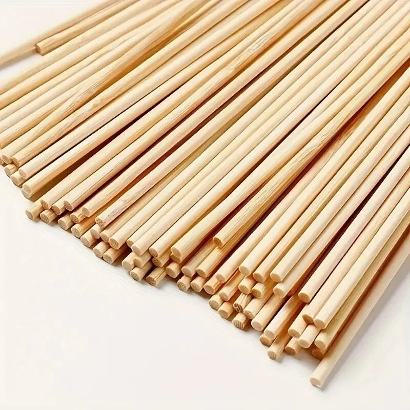 100Pcs-Round-Wooden-Stick-DIY-Handmade-Building-Model-Material-Solid ...