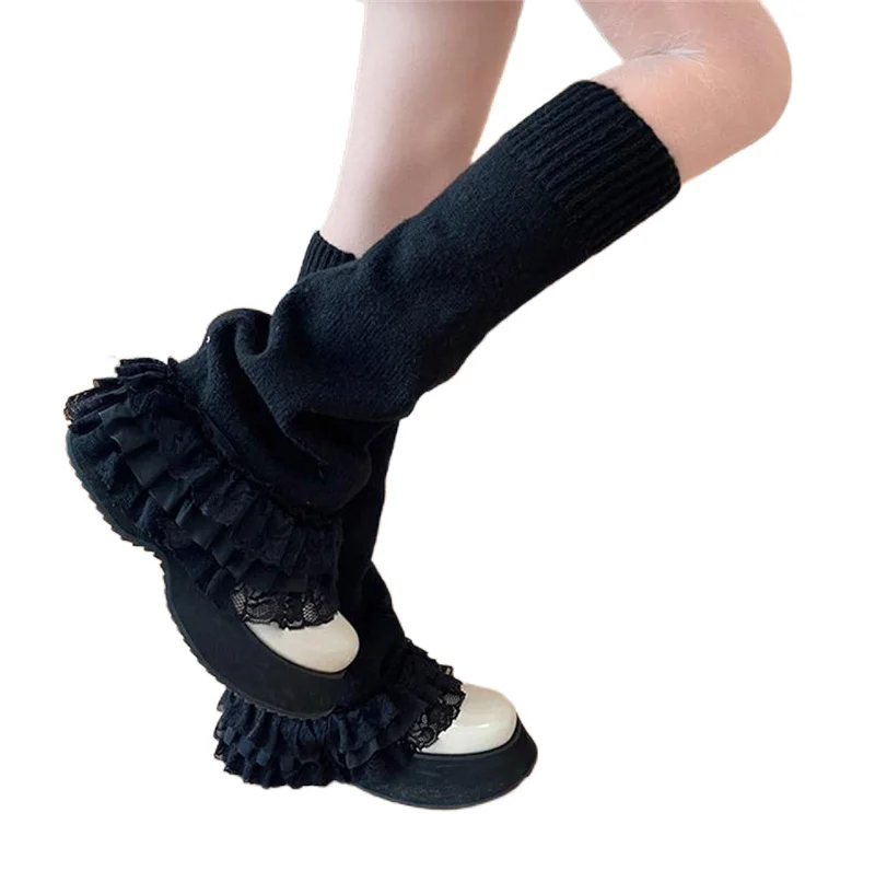 Musuos-Warm-Women-Leg-Warmers-Floral-Lace-Frill-Warm-Foot-Cover-White ...