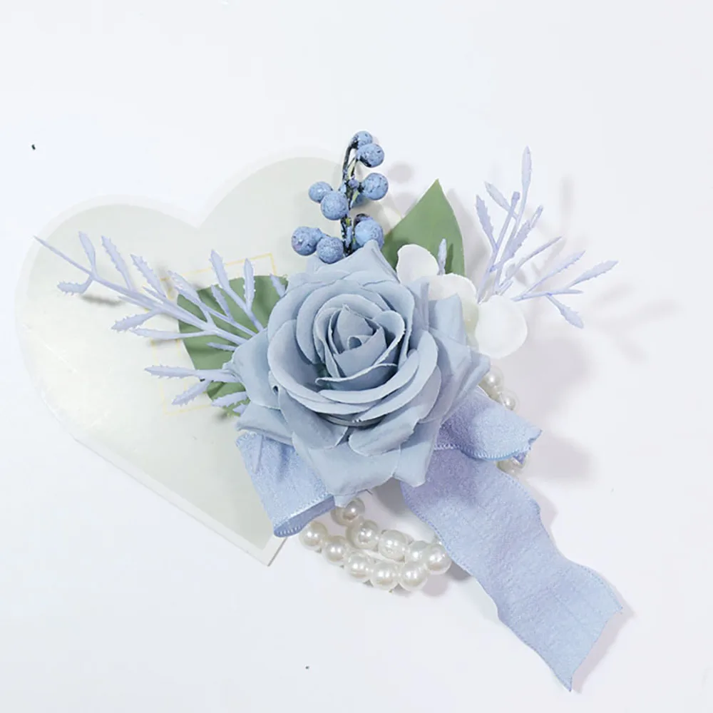 Dark Blue Rose Corsage