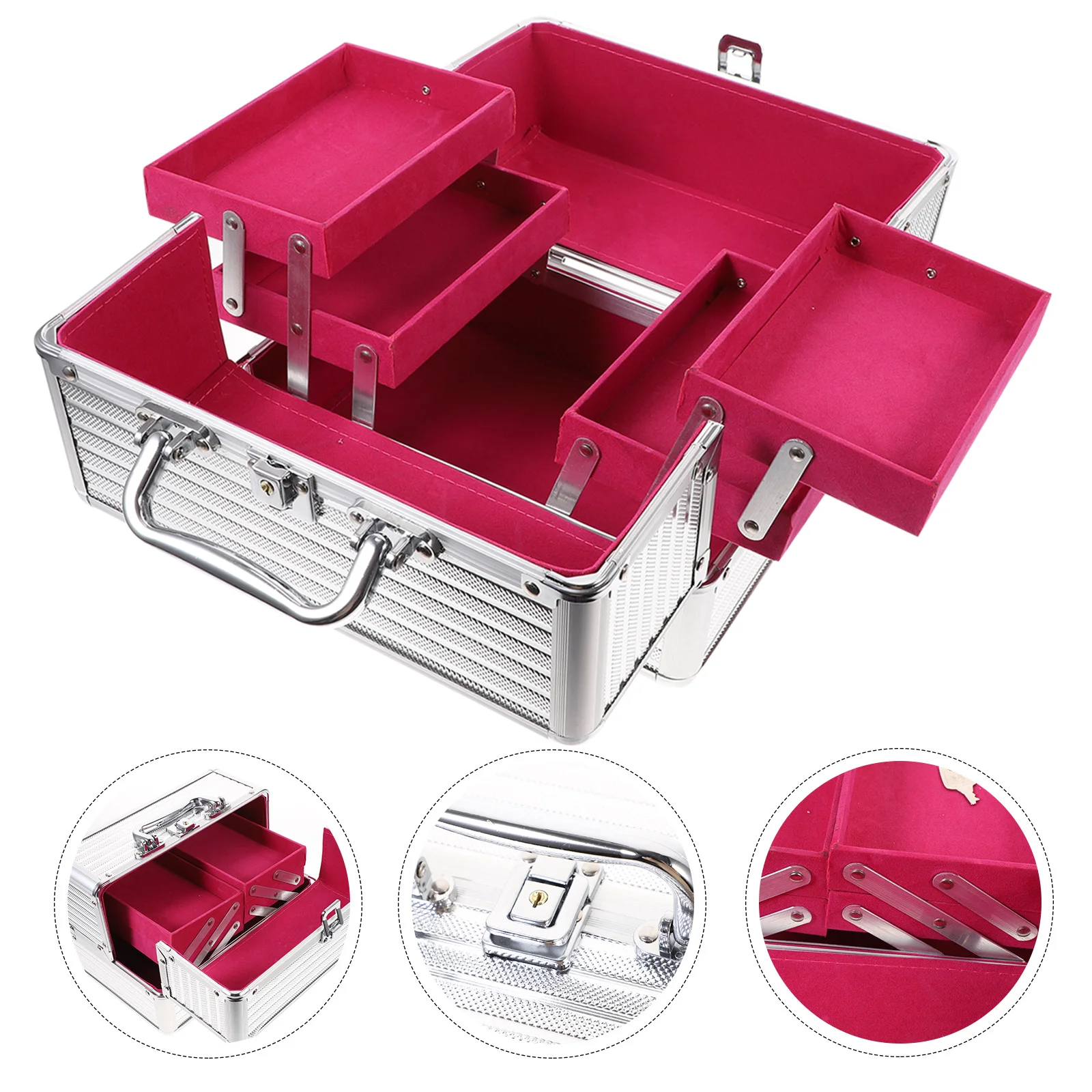 Cosmetics-Box-Makeup-Train-Case-Aluminum-Alloy-Portable-Cosmetics-Box ...