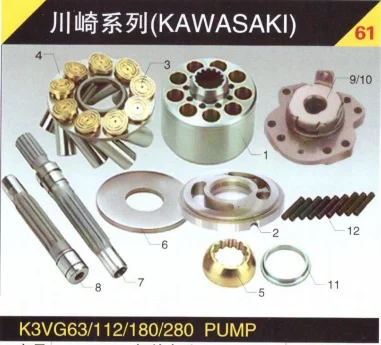 KAWASAKI K3VG180ปั๊มไฮดรอลิกอะไหล่