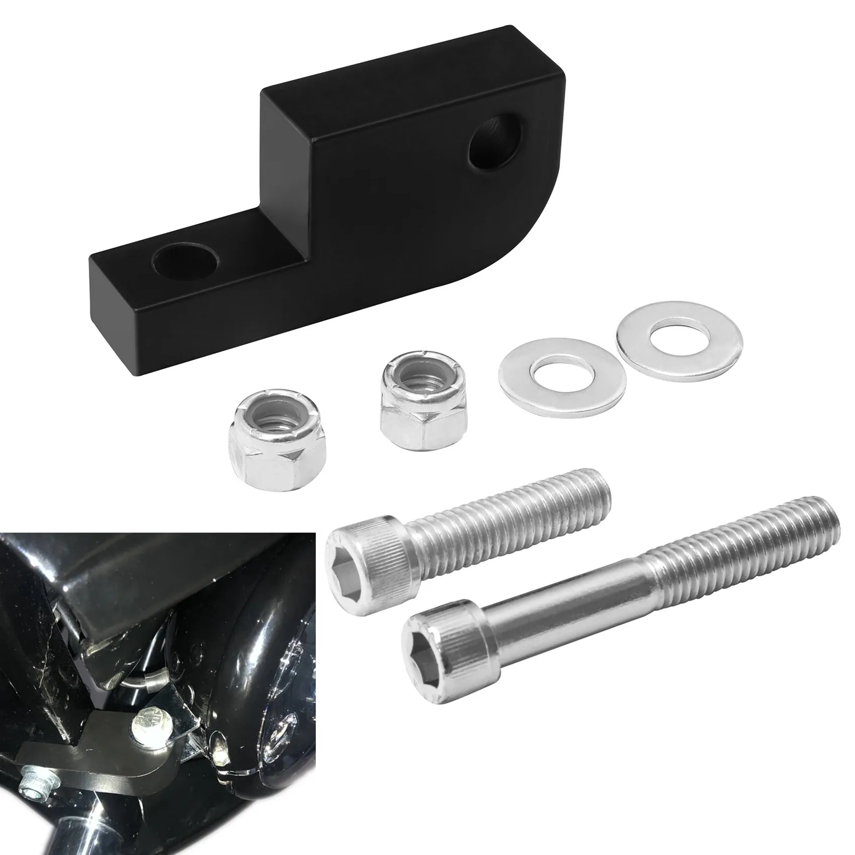 Black Fairing Headlight Extension Block For Harley Dyna 2006-2017 T ...