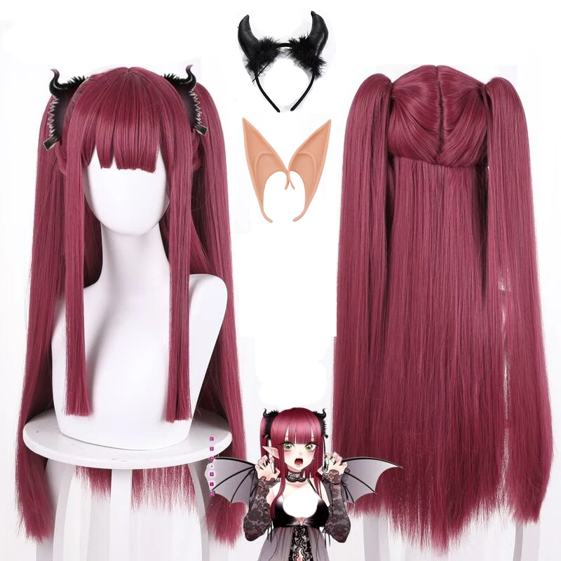 Peluca de Anime My Dress Up Darling Red Kitagawa Marin Devil Cosplay ...