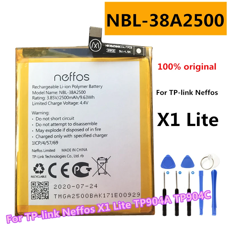 Batería Original para teléfono móvil, pila de 2500mAh para tp link Neffos X1 Lite, TP904A ...