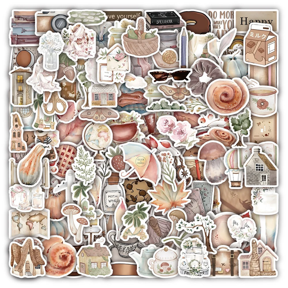 10-30-60-120PCS-Retro-Nostalgic-Old-Object-Stickers-Collection-Decals ...