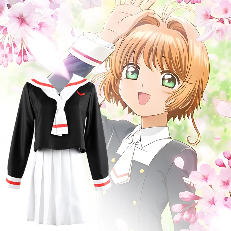 Anime Cardcaptor Sakura Card Captor Kinomoto Sakura Li Syaoran Cosplay