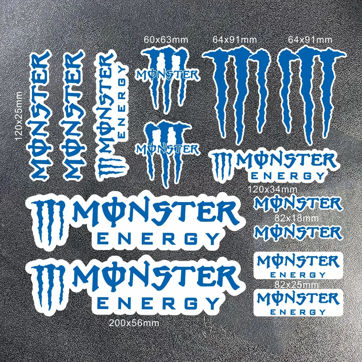 Monster Energy Blue Stickers