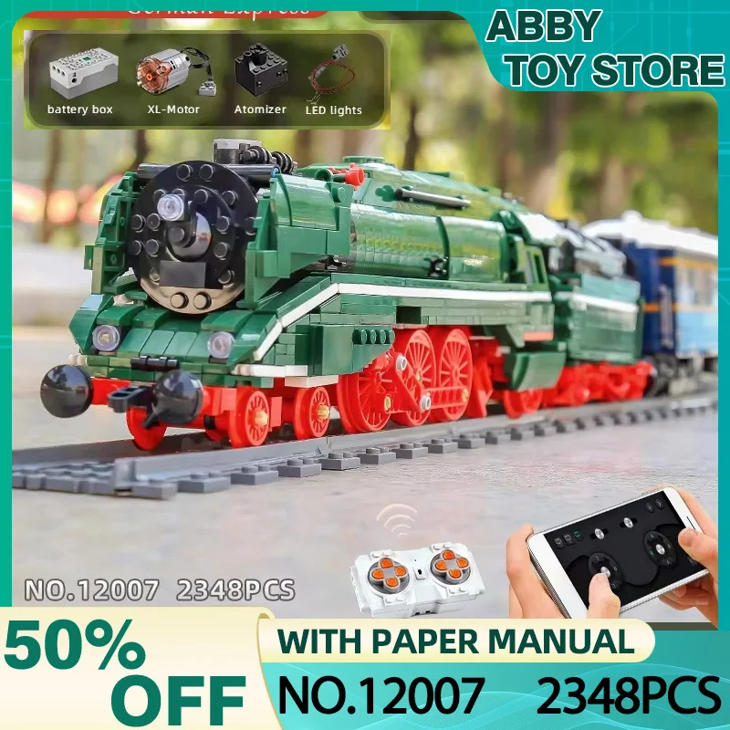 Tren de carreras técnico MOLD KING 12007, tren motorizado, bloques de ...