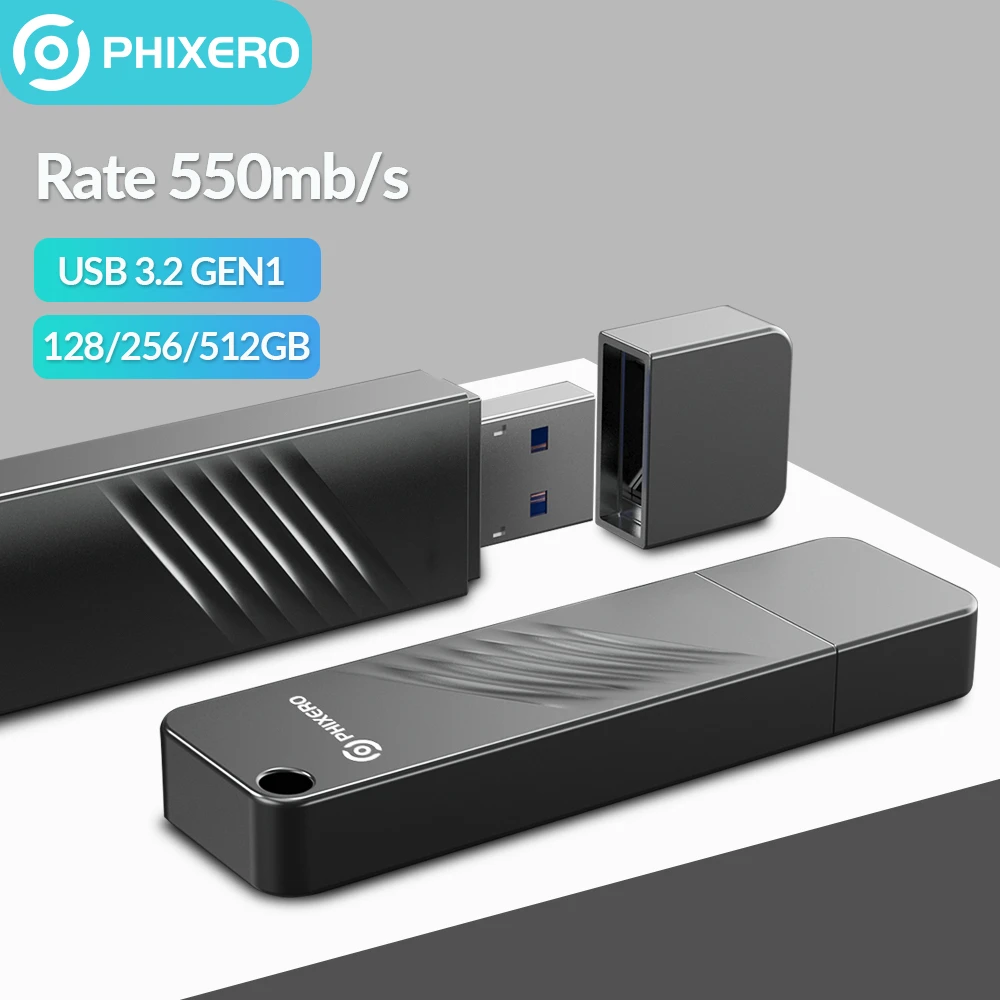 PHIXERO External SSD 1TB 128GB 256GB 512GB Portable SSD External Hard ...