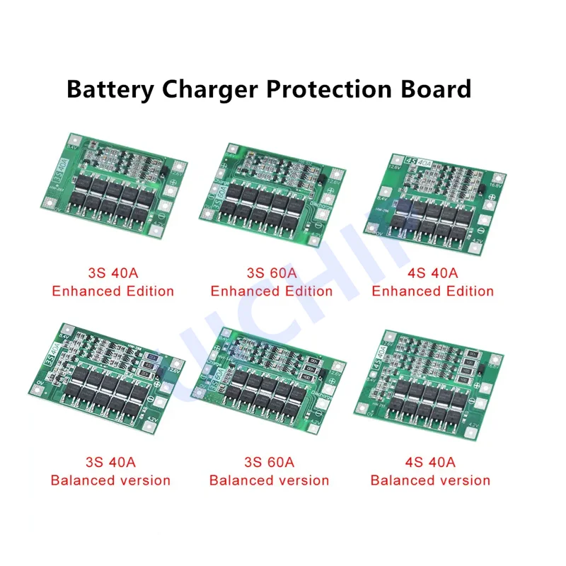 3s/4s 40a 60a Li-ion Battery Charger Protection Board 18650 Bms For ...