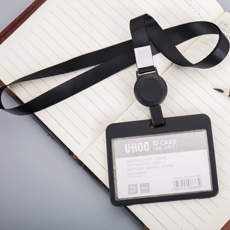 Student Chest Card Work Permit Hanging Ring Card Holder PVC Work Badge ...
