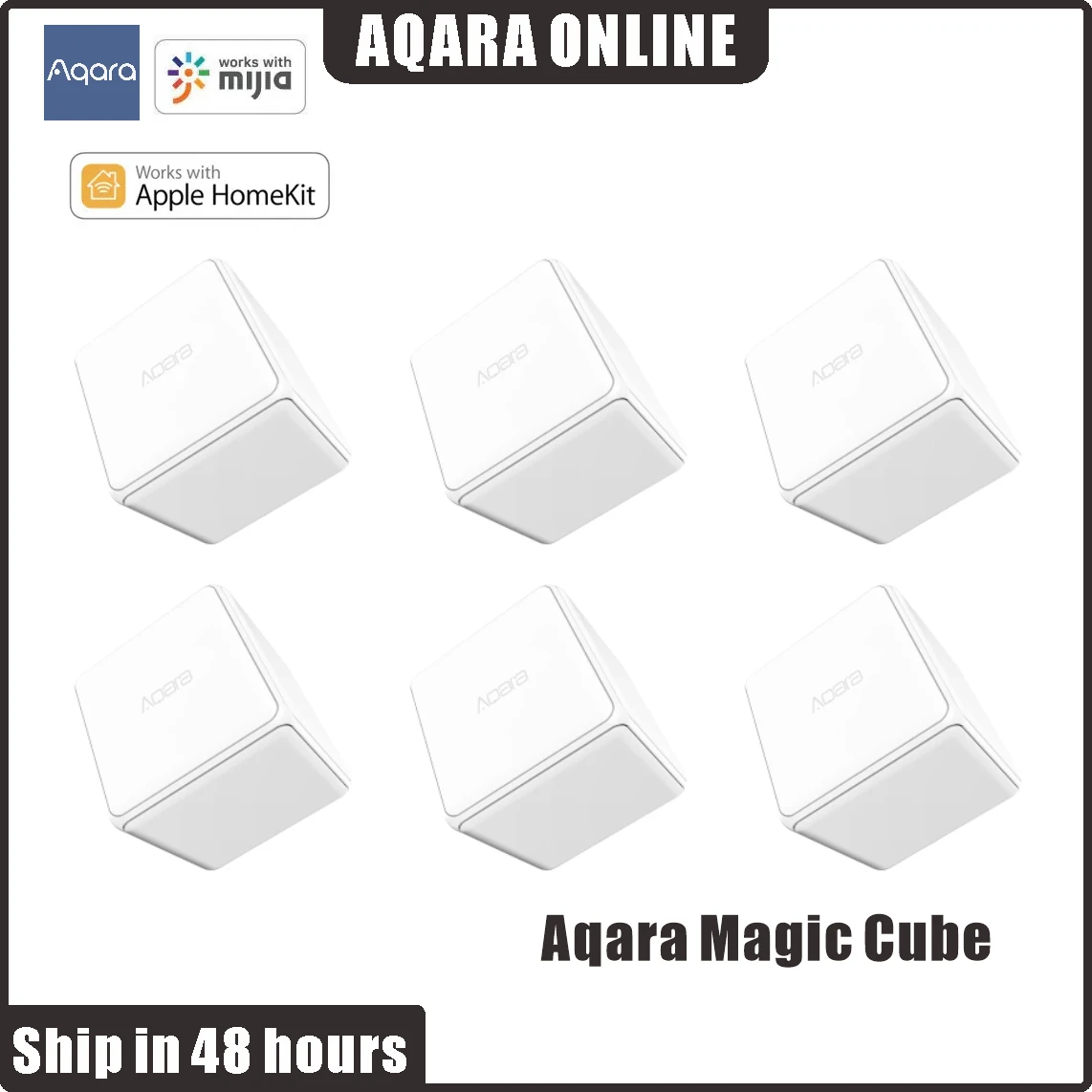 Original Aqara Magic Cube Controller Zigbee Version Controlled by Six Actions For Xiaomi Home ...