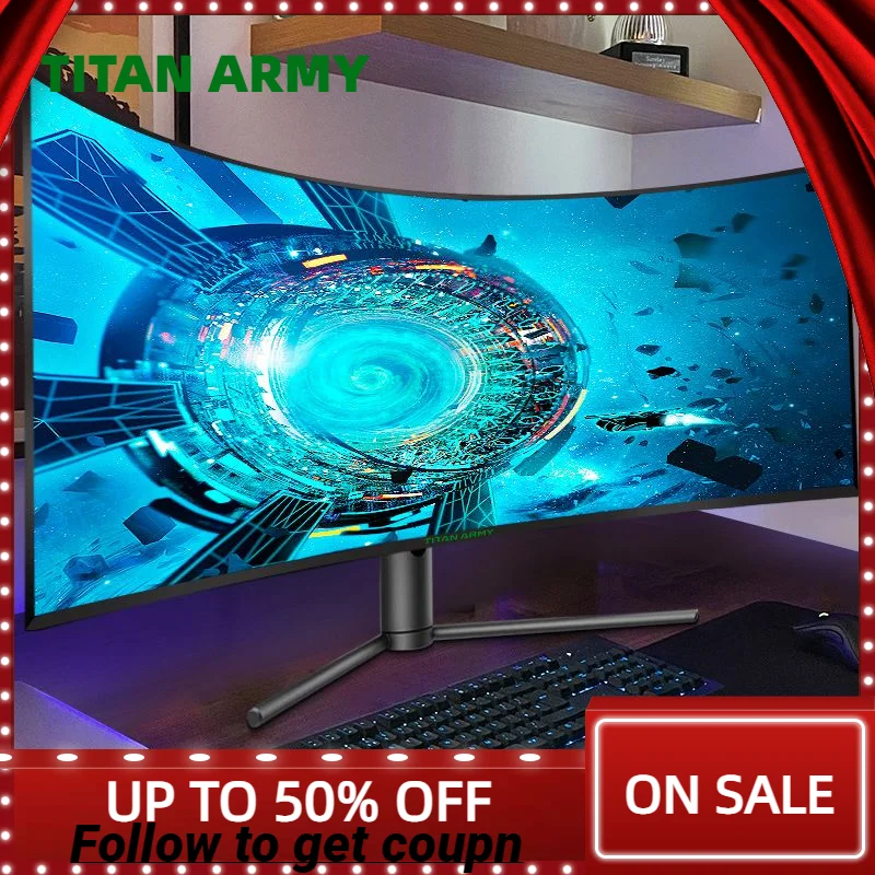 TITAN ARMY 34 inch fish screen 3440*1440 144Hz WQHD wide color gamut ...